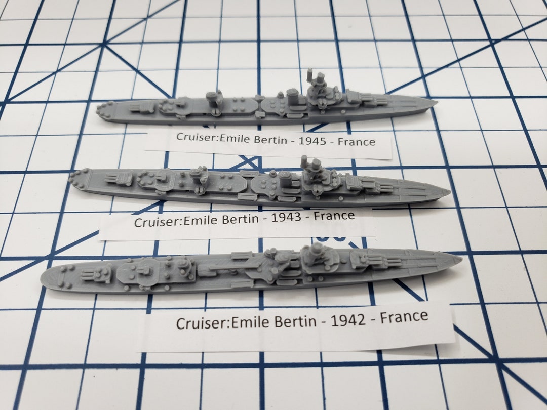 Cruiser - Emile Bertin - French Navy - Wargaming - Naval Miniature ...