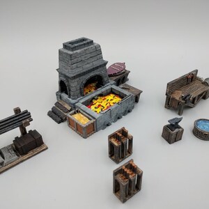 Blacksmith Forge and Workshop Set - Hero's Hoard - DND - Pathfinder ...