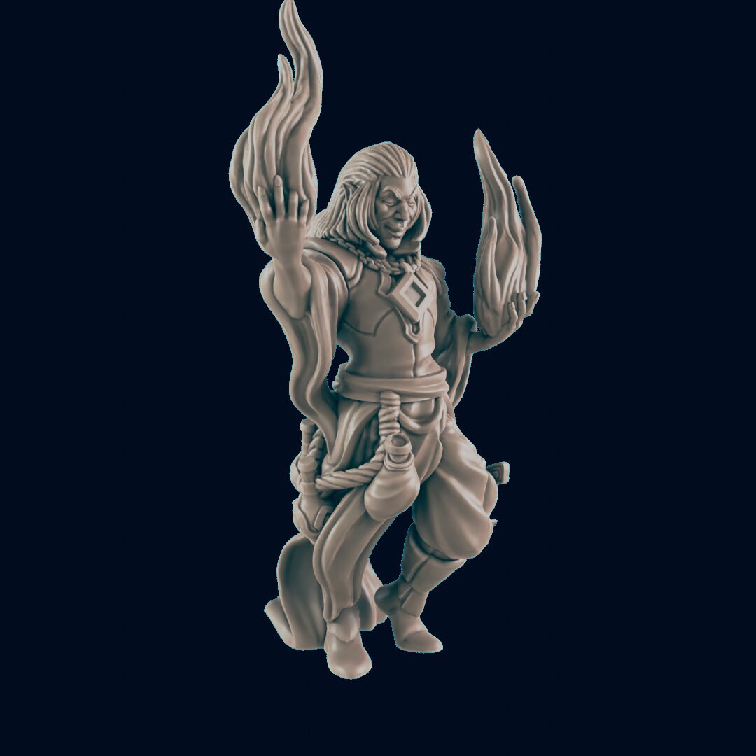 Warlock Elf Male - Everyday Heroes - Minis - EC3D - - Dungeons ...