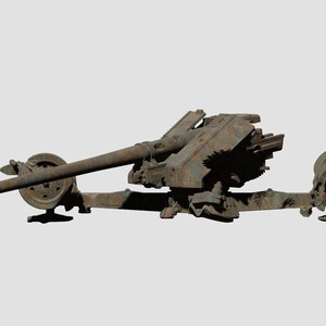 Destroyed Pak 44 128mm Anti-tank Gun German Army Bolt Action Wargame3d ...