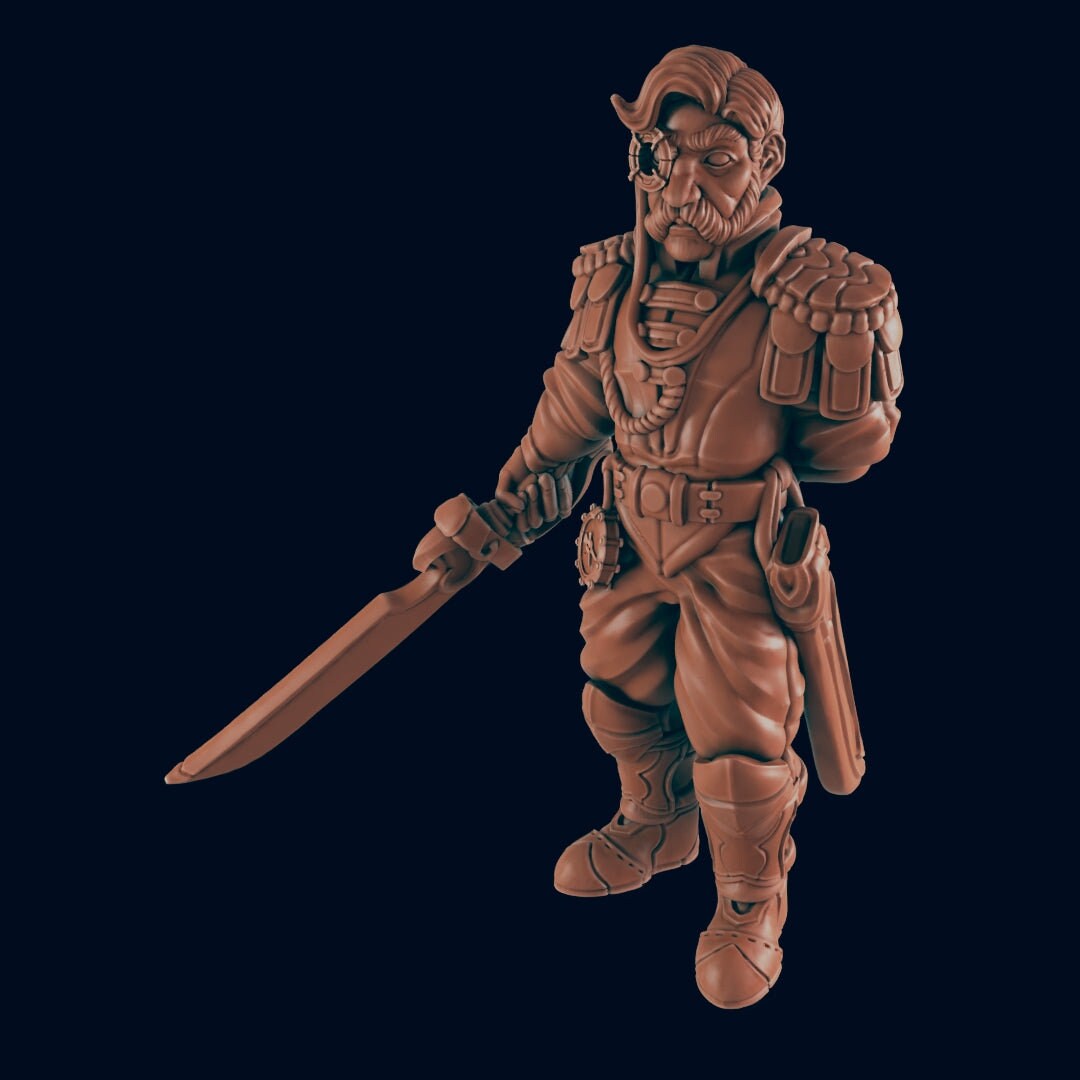 The Admiral - Bolts and Brimstone - Minis - EC3D - Steampunk - Scifi ...
