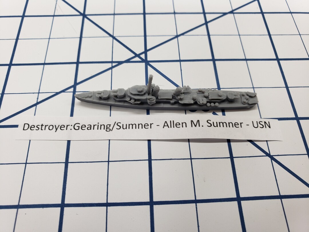 Destroyer - USS Allen M. Sumner - USN - Wargaming - Naval Miniature ...
