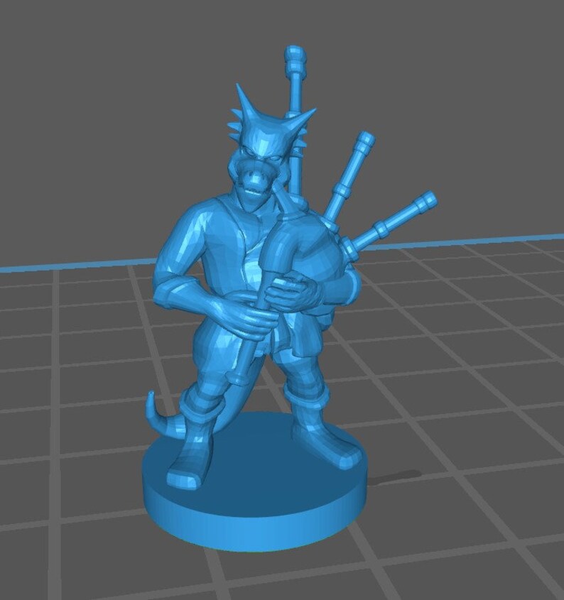 Kobold Bard Mini DND Pathfinder Dungeons & Dragons RPG | Etsy