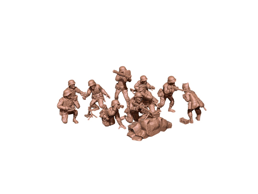Support Infantry - 10 Mini Set - German Army - Great for Table Top War ...