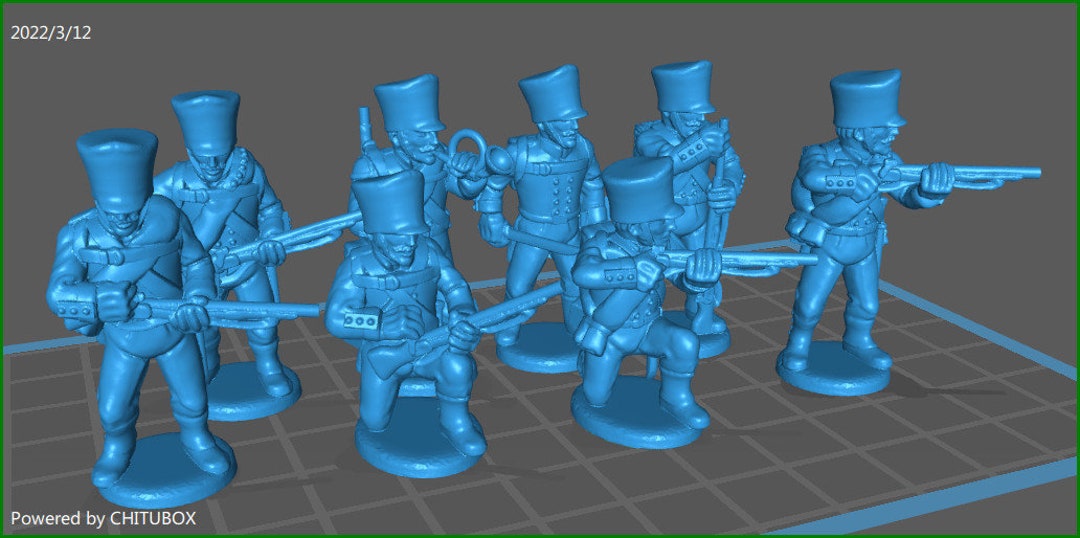 Prussian Jaegers/shuetzen Skirmishing - 8 Minis - War Games and ...