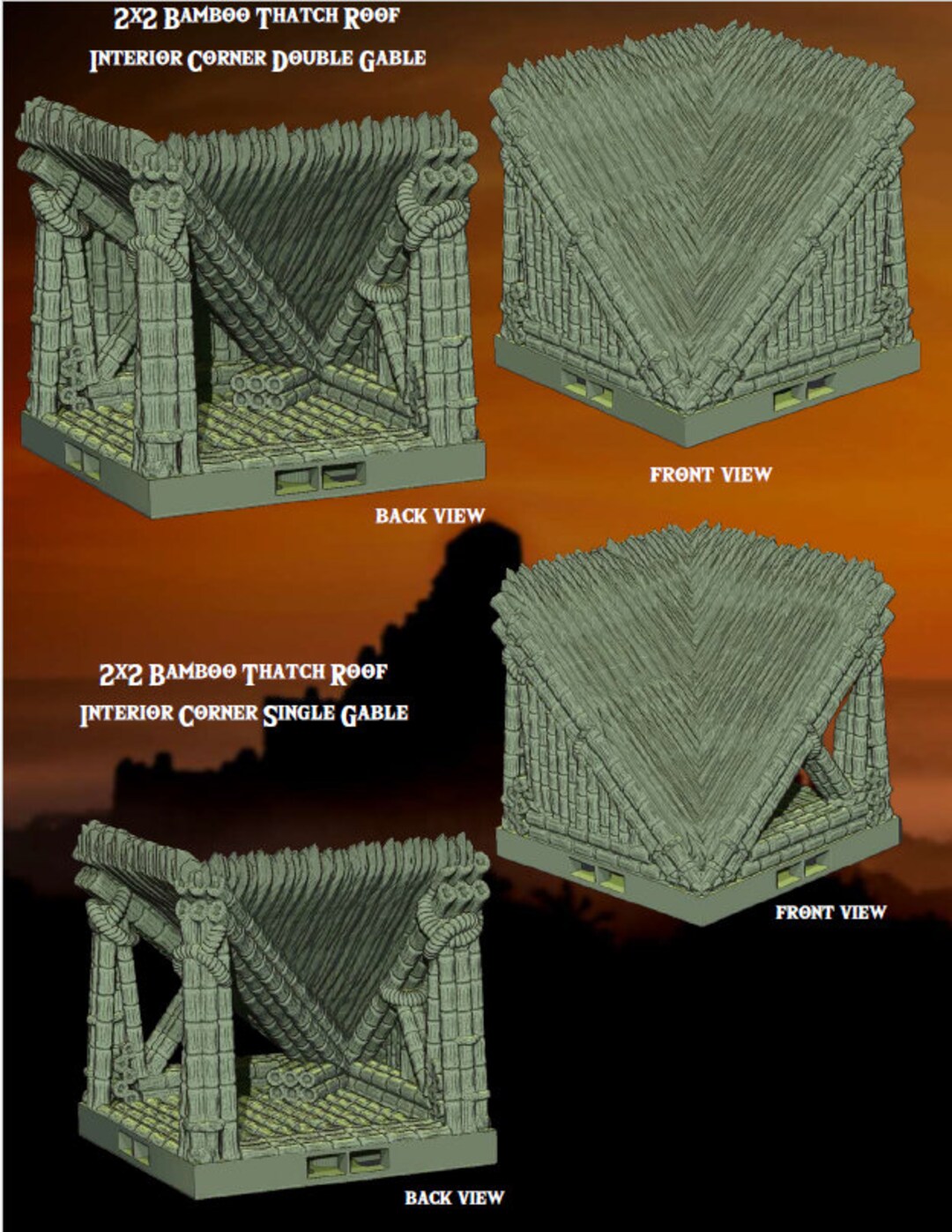 Raised Bamboo Huts Part 3 Pathfinder Dungeons & Dragons RPG Tabletop ...