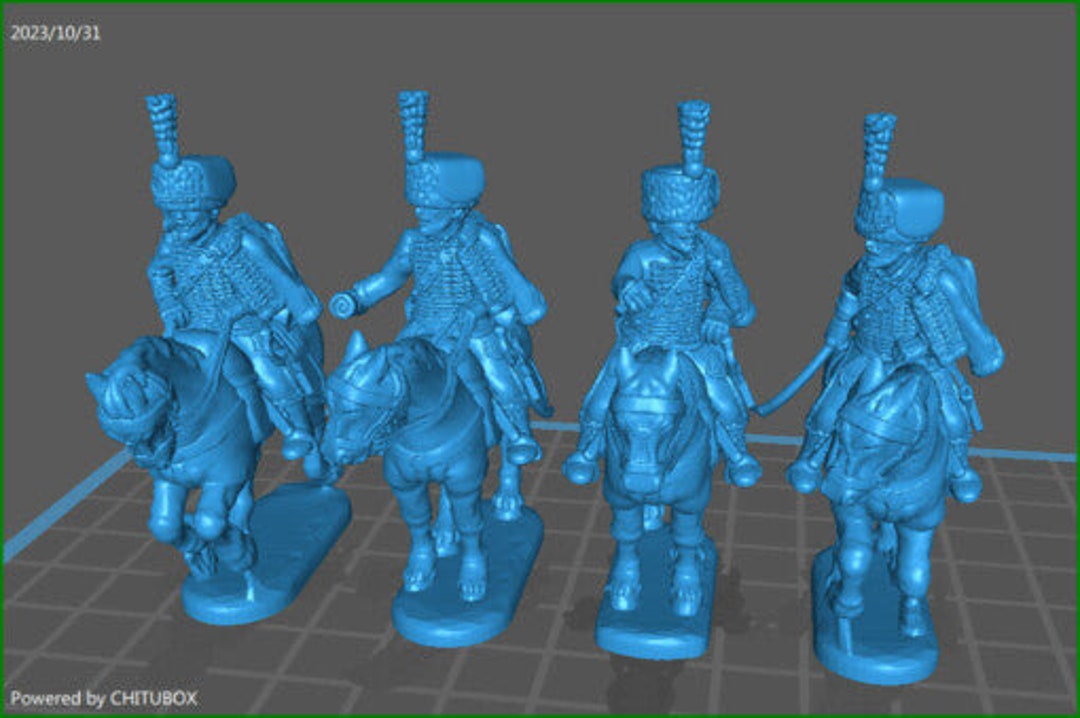 28mm French ADC in Hussar Uniform and Fur Hat - 4 Minis - MC Mini - Etsy
