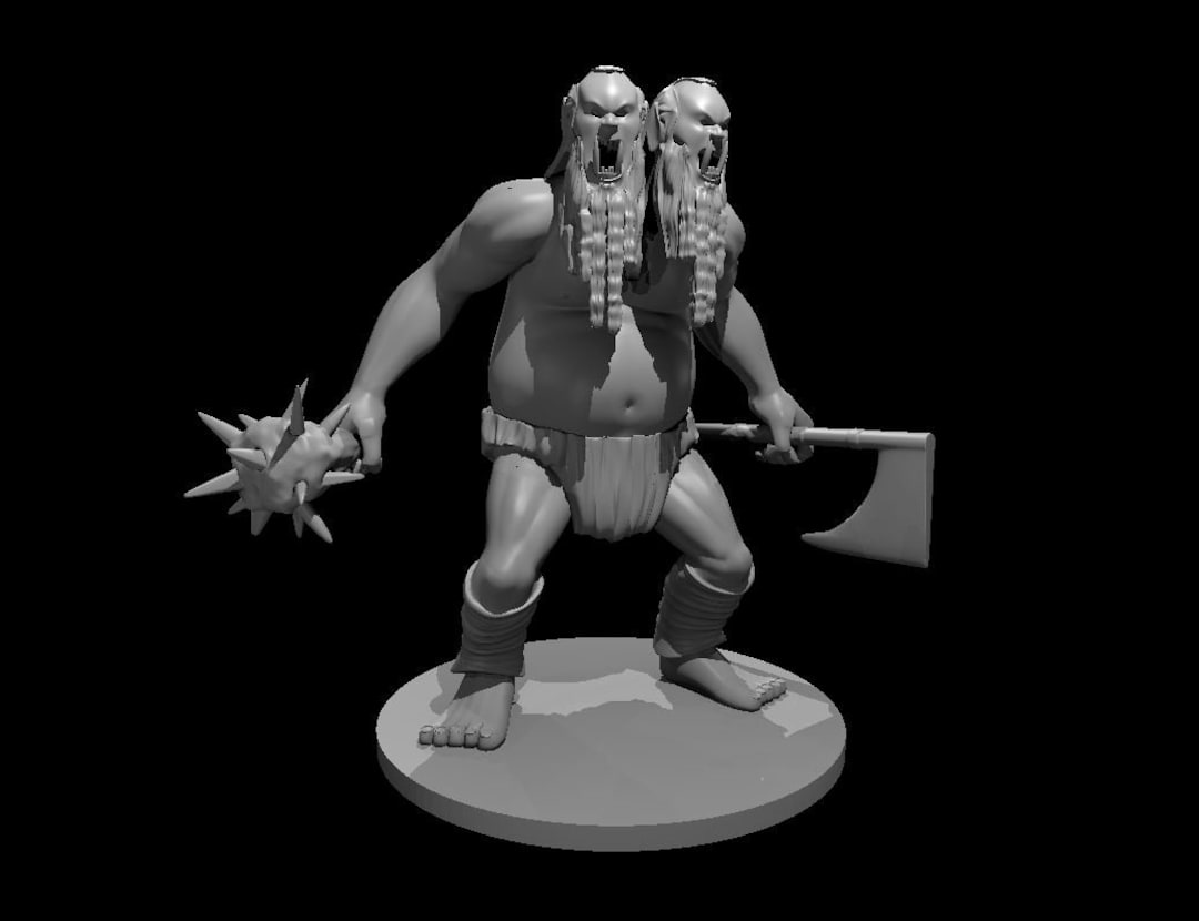 Ettin Mini - DND - Pathfinder - Dungeons & Dragons - RPG - Tabletop ...