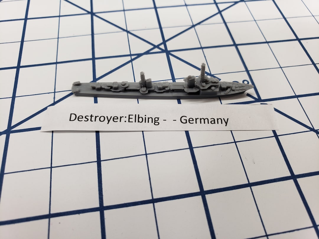 Destroyer - Elbing Class - German Navy - Wargaming - Naval Miniature ...