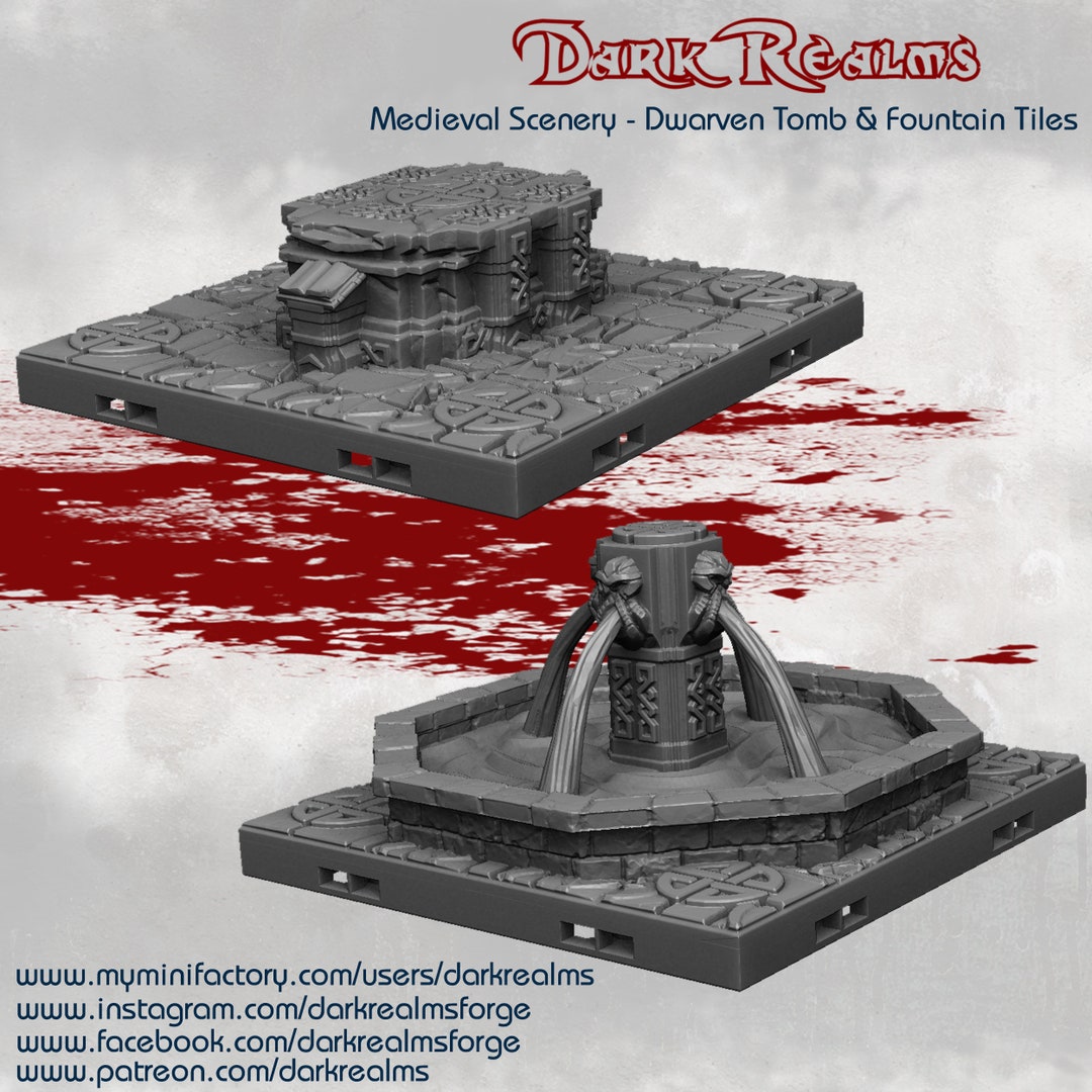 Dwarven Tiles - DND - Dungeons & Dragons - RPG - Pathfinder - Tabletop ...