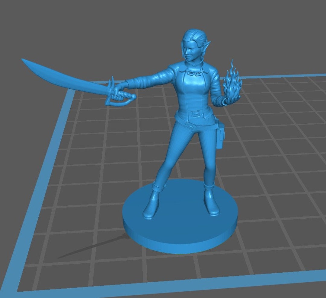 Elf - Half Elf Warlock Mini - DND - Pathfinder - Dungeons & Dragons ...