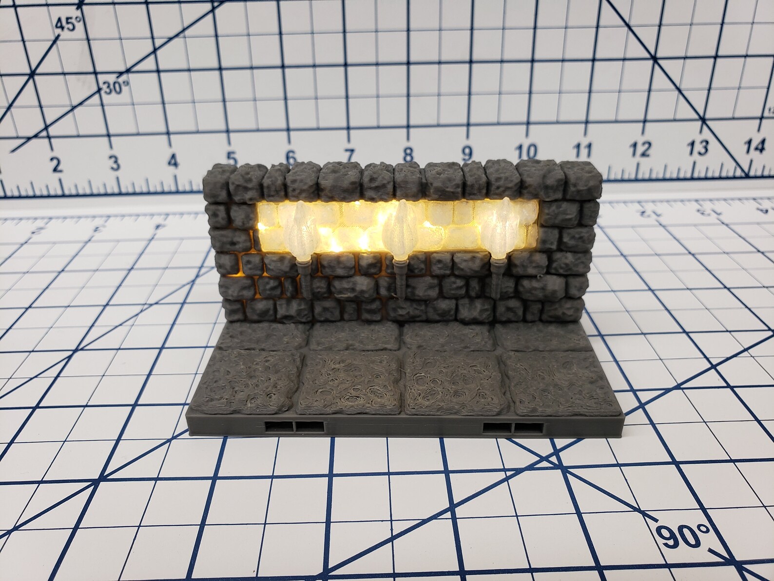 Castle Style LED Torch Wall Tiles Dragonlock DND - Etsy
