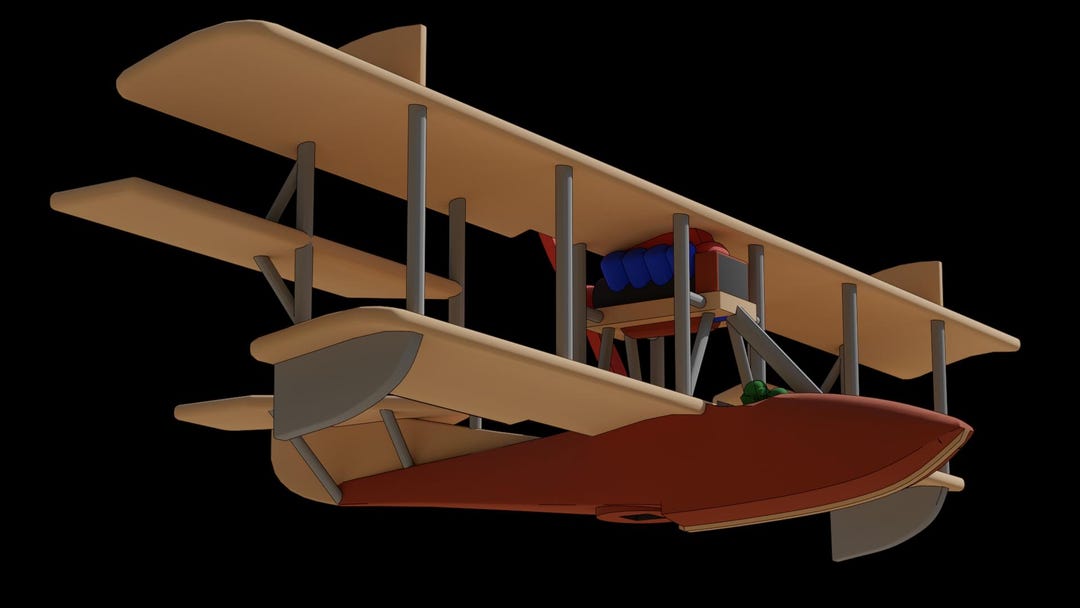 Curtiss Model F - WWI Seaplanes - 1/144 Scale - Wargame3d - Etsy