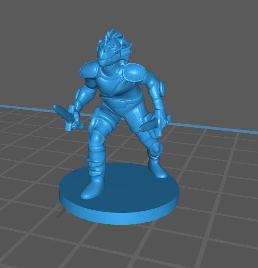 Dragonborn Rogue Mini - DND - Pathfinder - Dungeons & Dragons - RPG ...