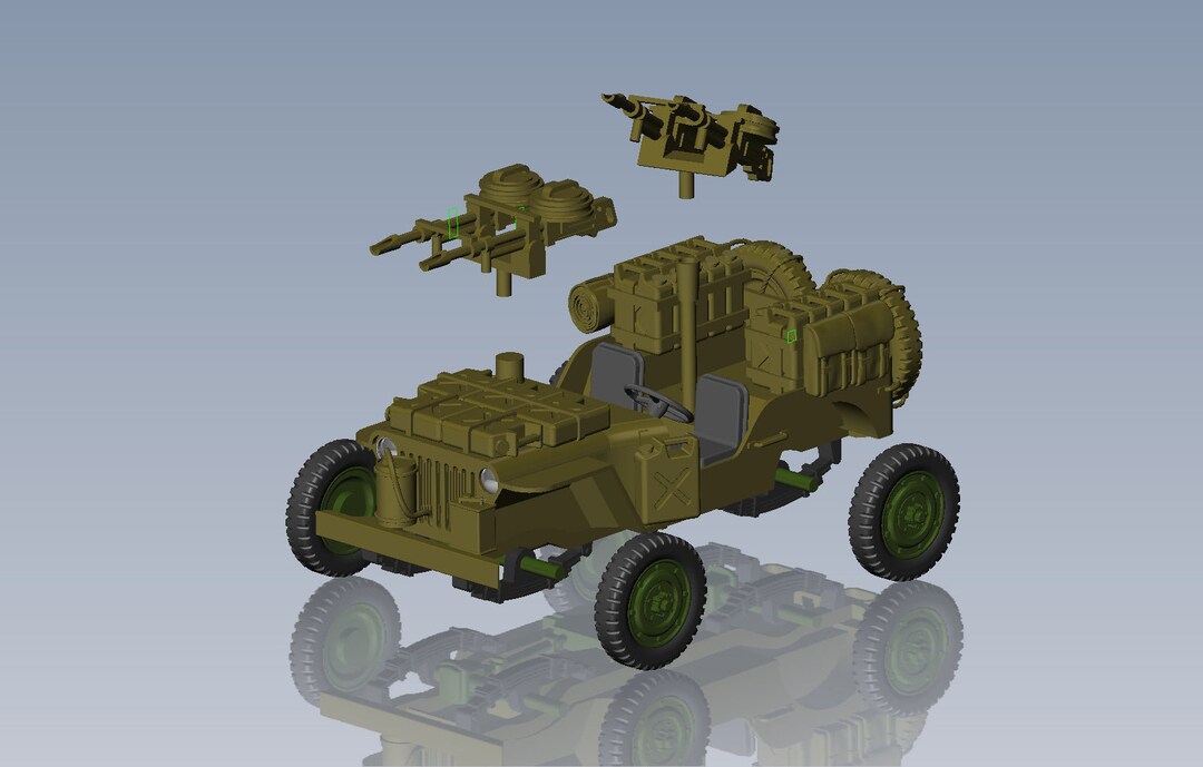 Jeep SAS North Africa UK Army 28mm Scale Bolt Action Wargame3d - Etsy