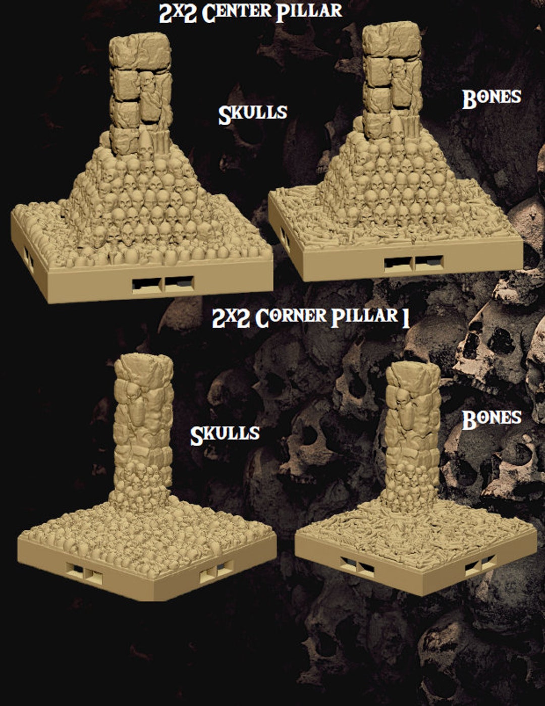 Catacombs Set 3 Pathfinder Dungeons & Dragons RPG Tabletop-terrain 28 ...