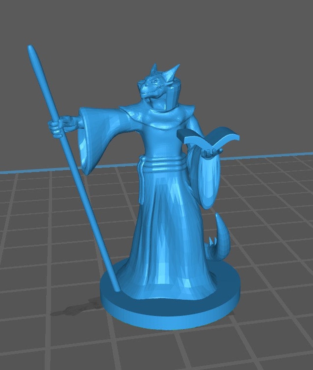 Dragonborn Wizard Mini - DND - Pathfinder - Dungeons & Dragons - RPG ...