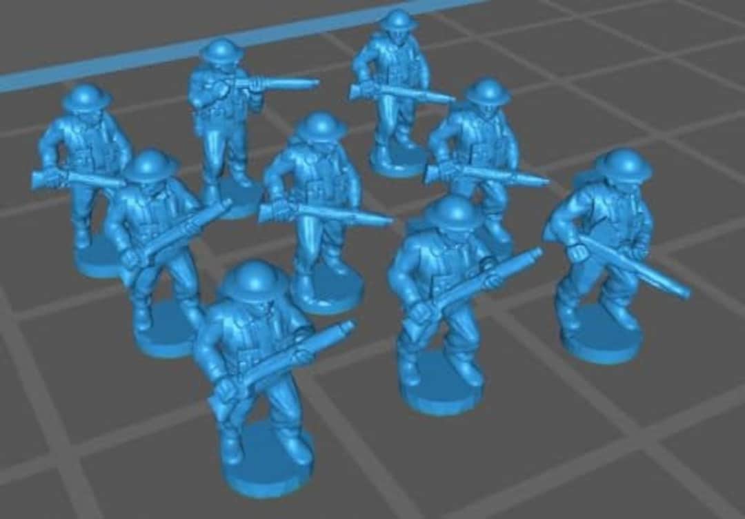 WW2 UK Infantry - Great for Table Top War Games and Dioramas - Resin ...