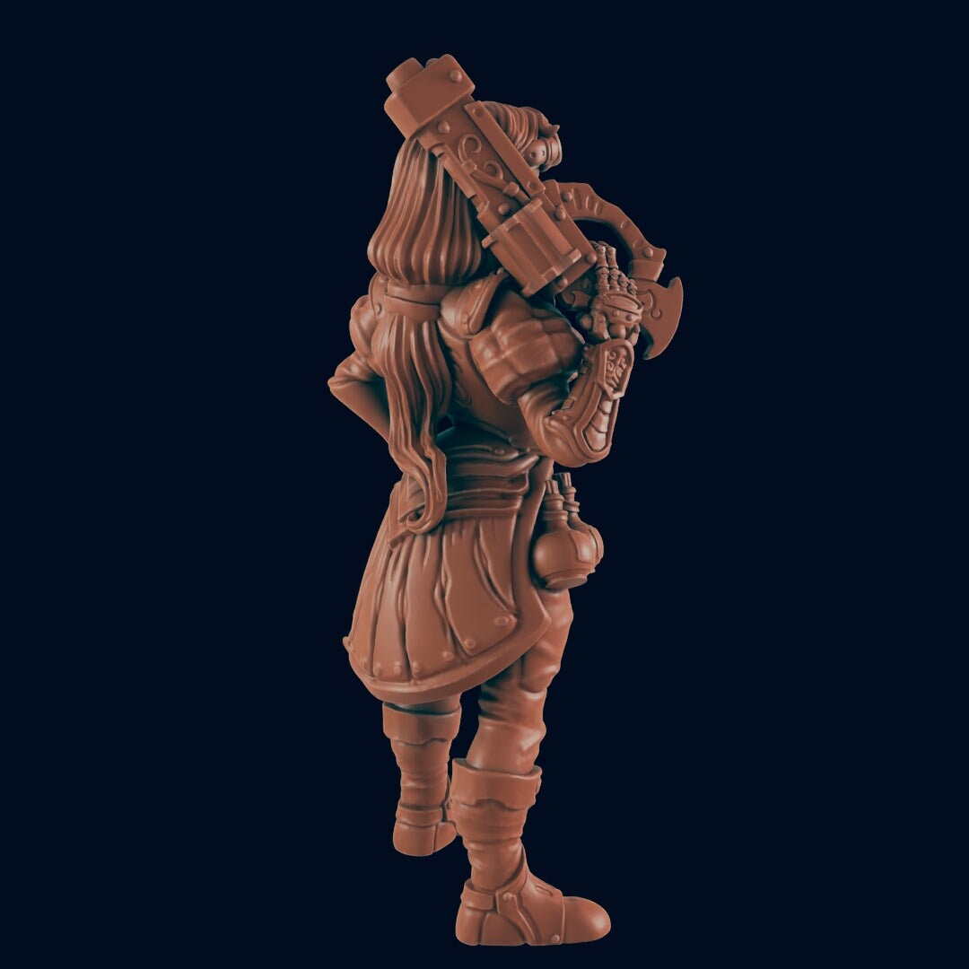 Female Hunter - Bolts and Brimstone - Minis - EC3D - Steampunk - Scifi ...
