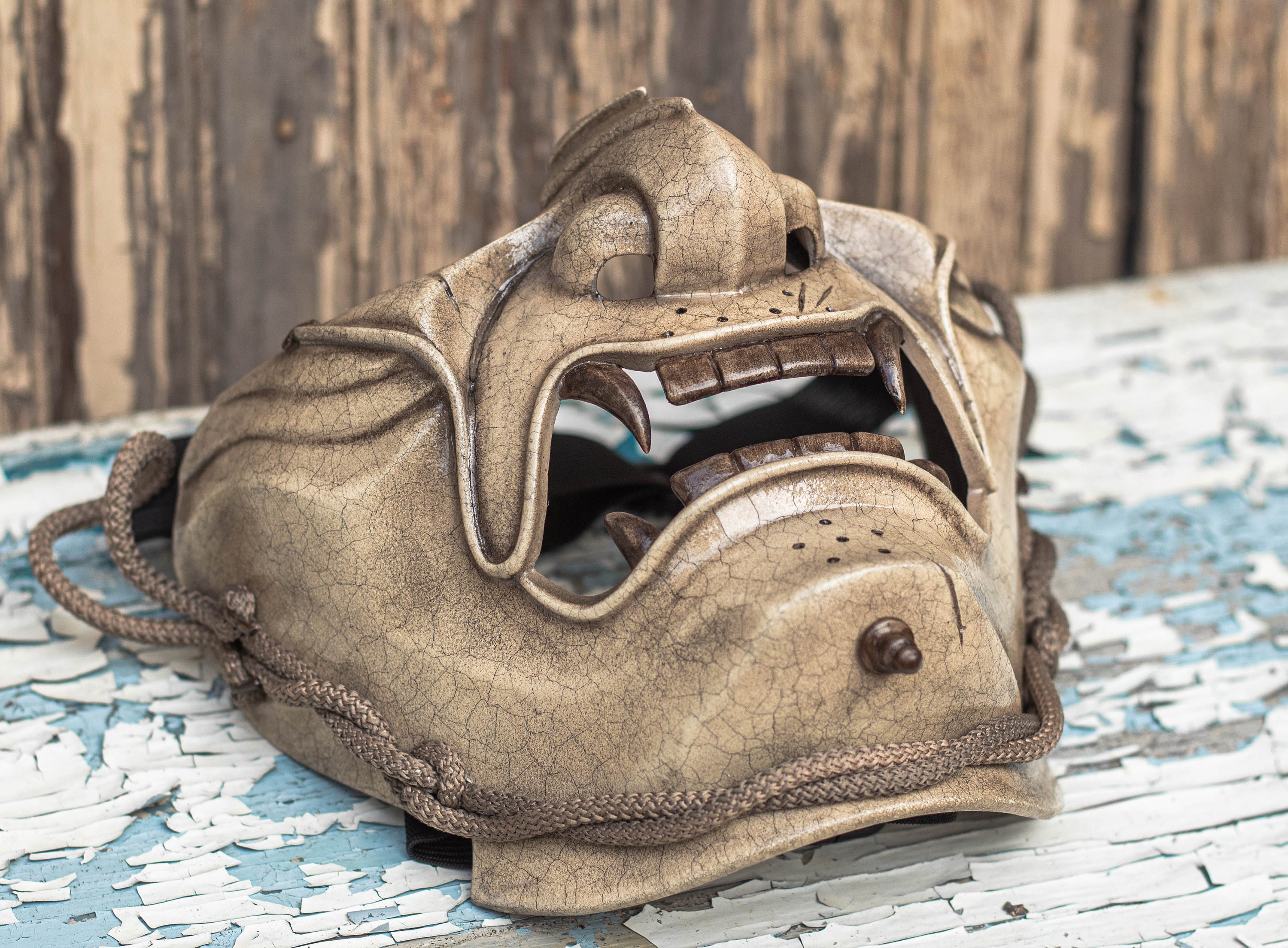 Ghost of Tsushima Mask Crackle Shape. Demon Menpo Mask - Etsy