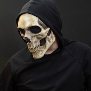 Human Skull Mask Full Face With Realistic Teeth and Bone Shape - Etsy