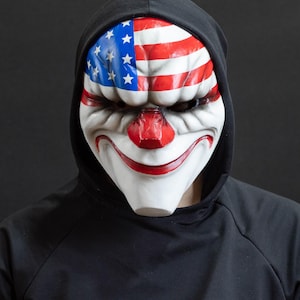 Dallas Mask From Payday2 Replica, Clown Mask, for Gamer and Cosplay ...