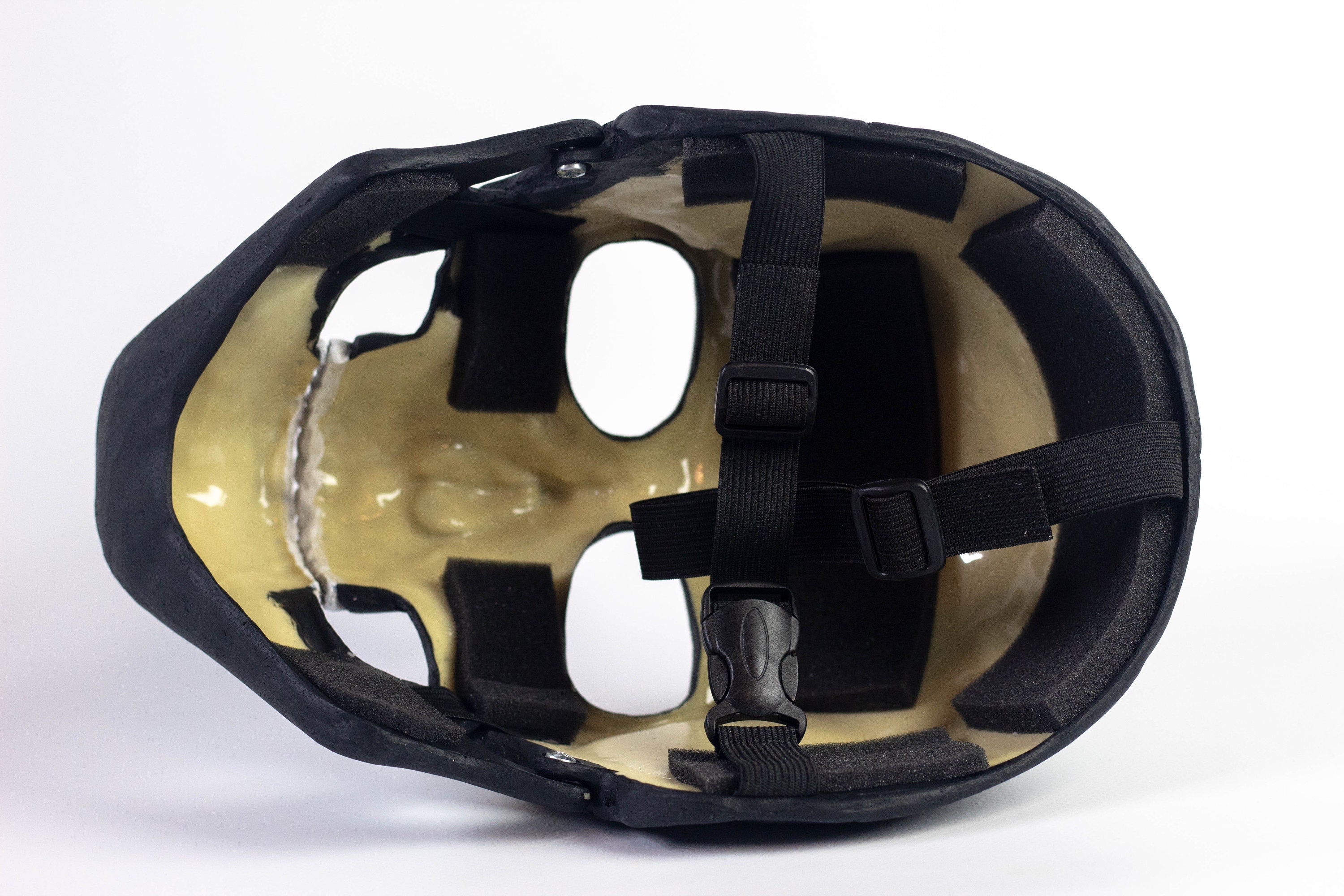 Skull Mask Full Face With Movable Jaw Black Finish - Etsy