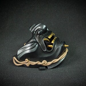 Ghost of Tsushima Mask Dark Shape. Menpo Demon Mask - Etsy