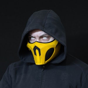 Scorpion Mask Red Harumi's Protector MK11 Mortal Kombat for Cosplay - Etsy