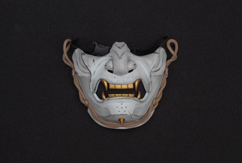 Ghost of Tsushima Mask. White Finish. Demon Menpo Mask - Etsy