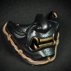 Ghost of Tsushima Mask Dark Shape. Menpo Demon Mask - Etsy