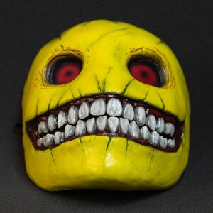 Smile Mask Yellow Style With Red Eyes for Halloween or Cosplay Also ...