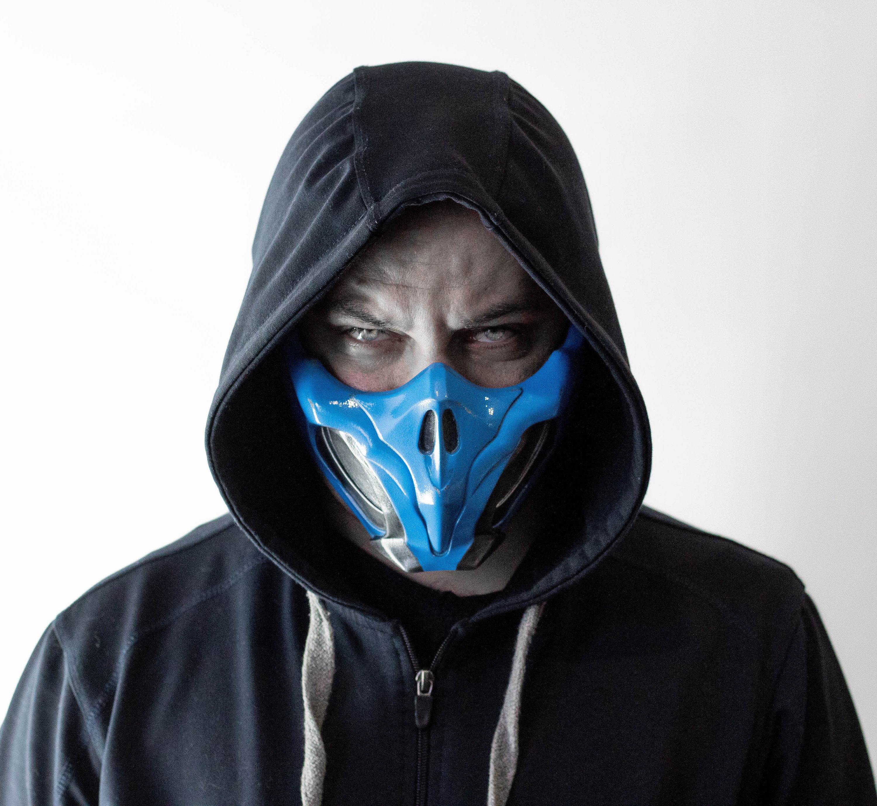 Scorpion mask Sub-Zero from Mortal Kombat 11 Fiery Grandmaster | Etsy