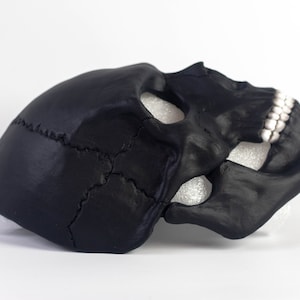 Skull Mask Full Face With Movable Jaw Black Finish - Etsy