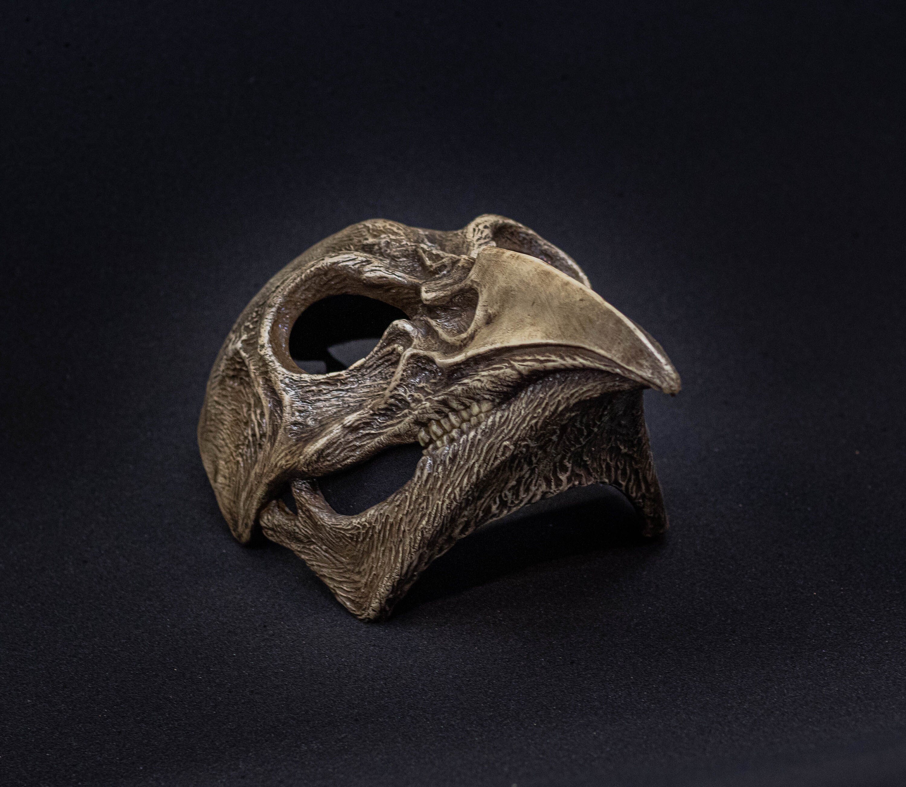 Plague Doctor mask bird skull bone shape with movable jaw | Etsy