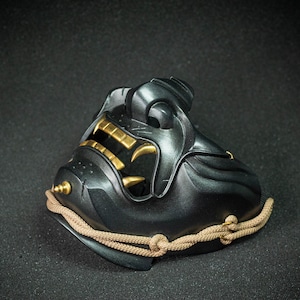 Ghost of Tsushima Mask Dark Shape. Menpo Demon Mask - Etsy