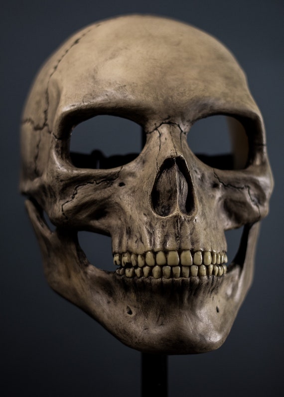 Human Skull Mask Full Face With Realistic Teeth and Bone Shape | Etsy ...