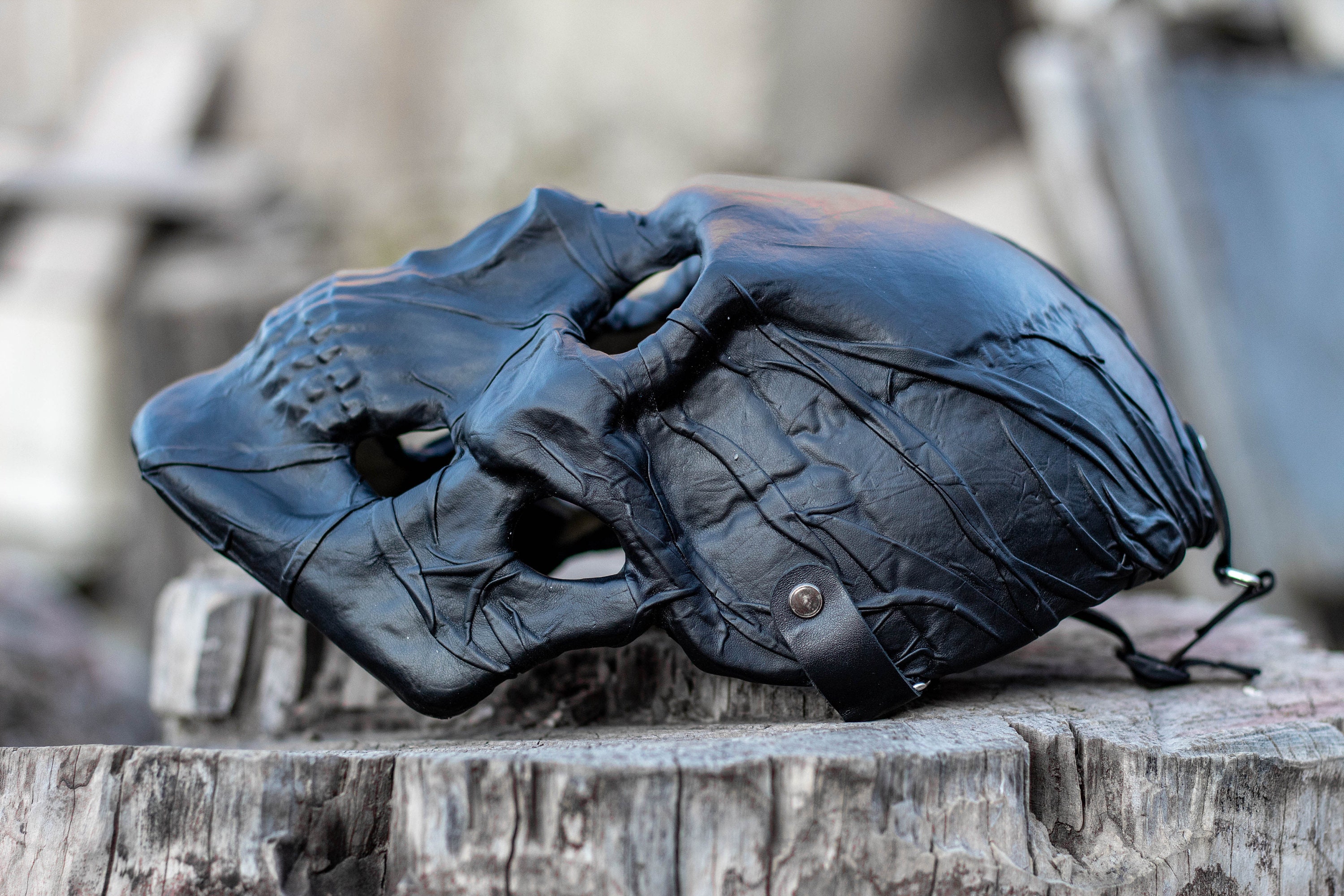 Skull Mask Leatherette Full Face - Etsy