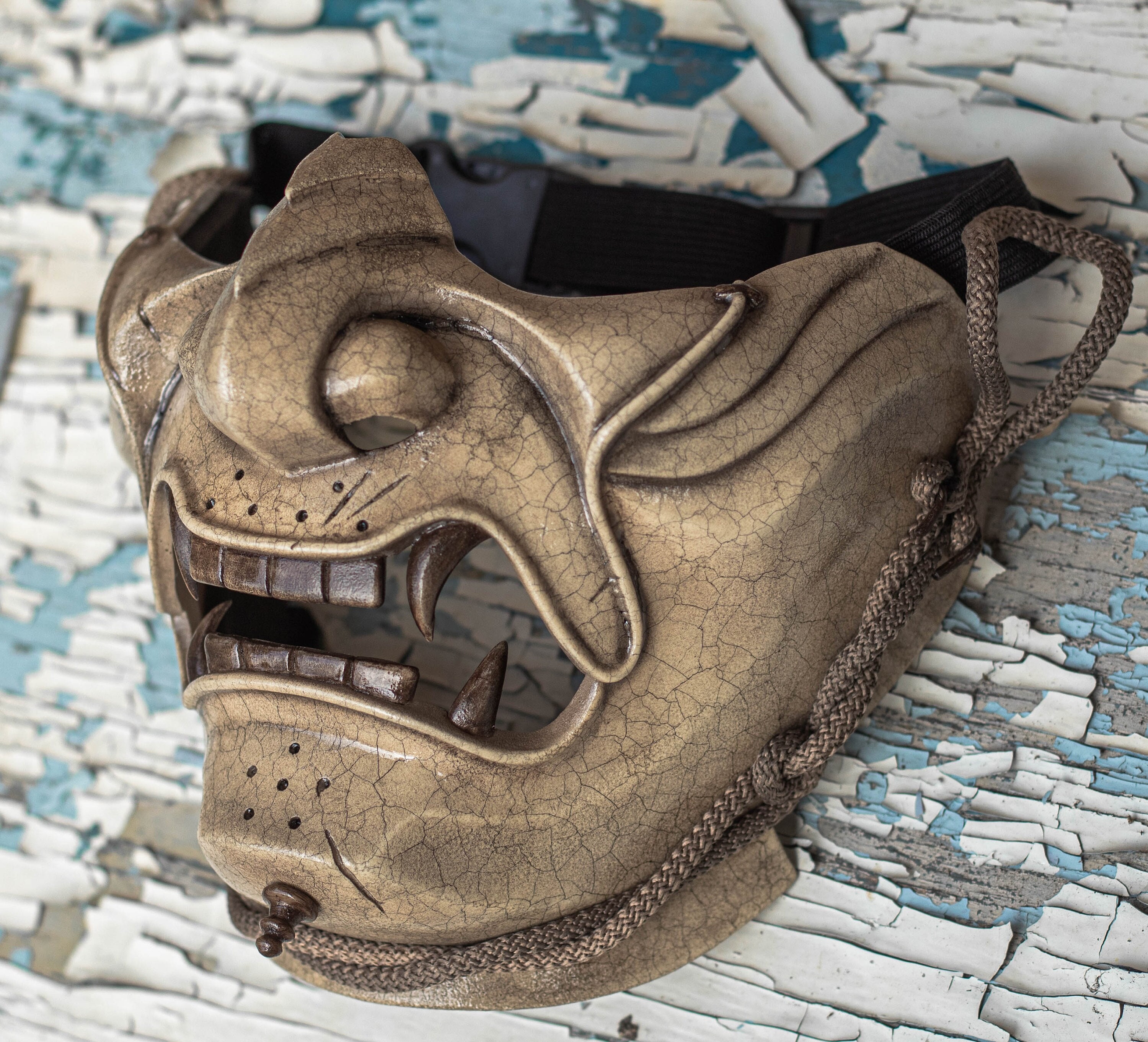 Ghost of Tsushima Mask Crackle Shape. Demon Menpo Mask - Etsy