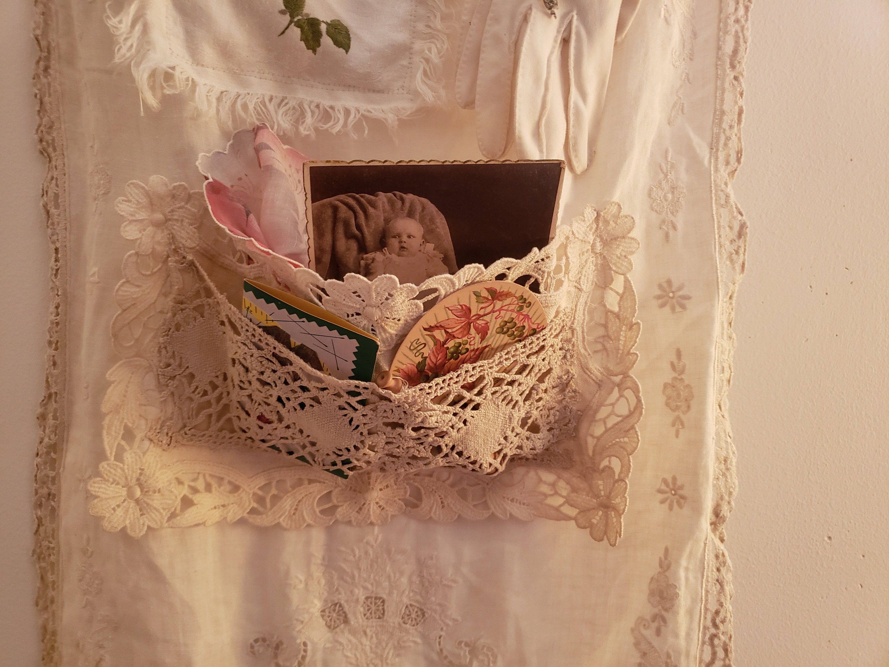 Vintage Lace Pockets Wall Hanging - Etsy