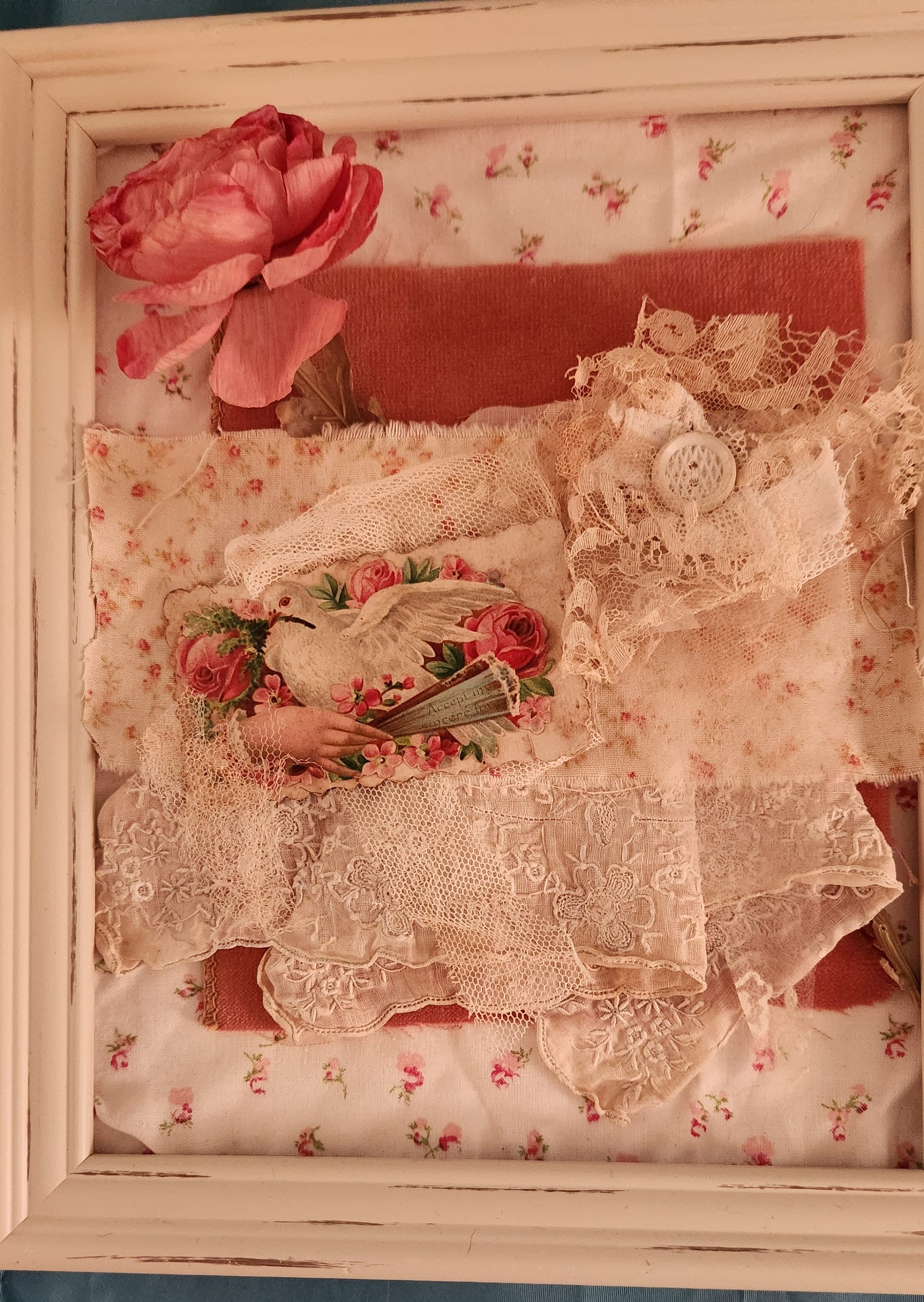 Vintage Inspired Fabric Collage Wall Hanging - Etsy