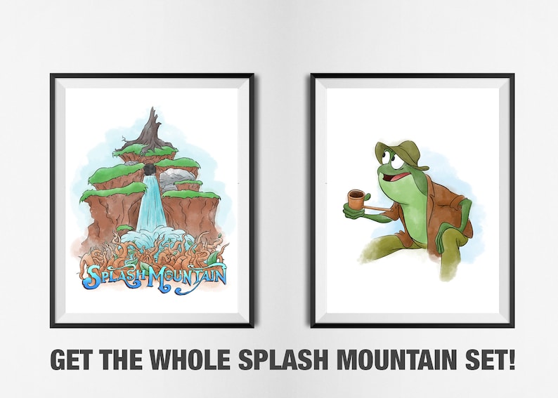 Splash Mountain Brer Rabbit Print Wall Decor Disney Art - Etsy