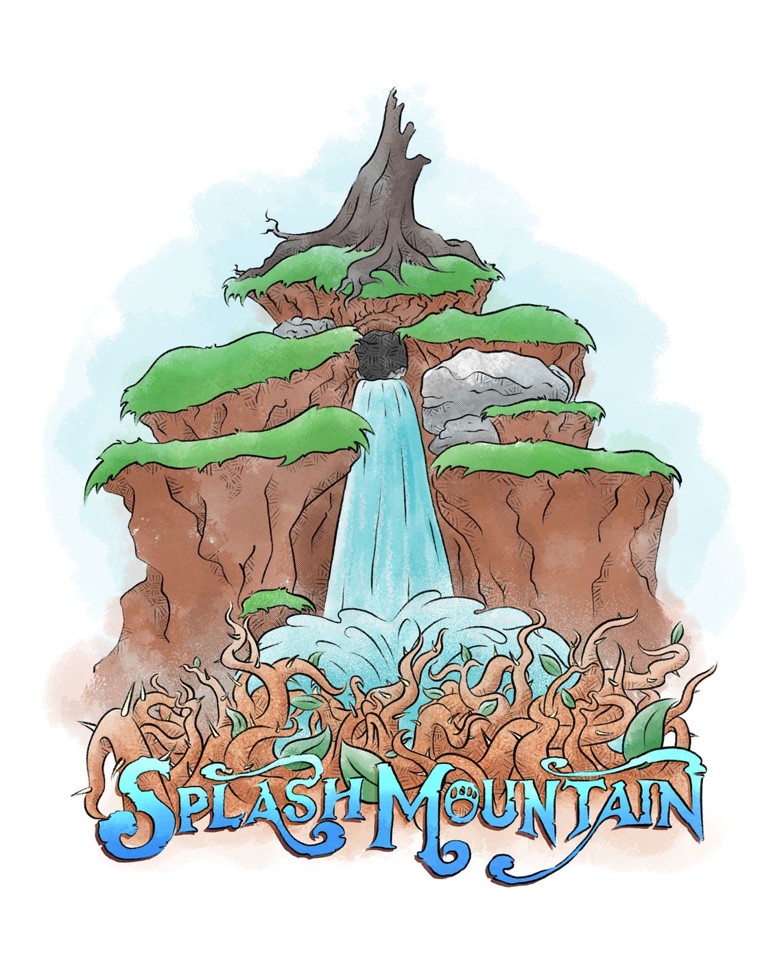 Splash Mountain Print Wall Decor Disney Art Poster Disney | Etsy