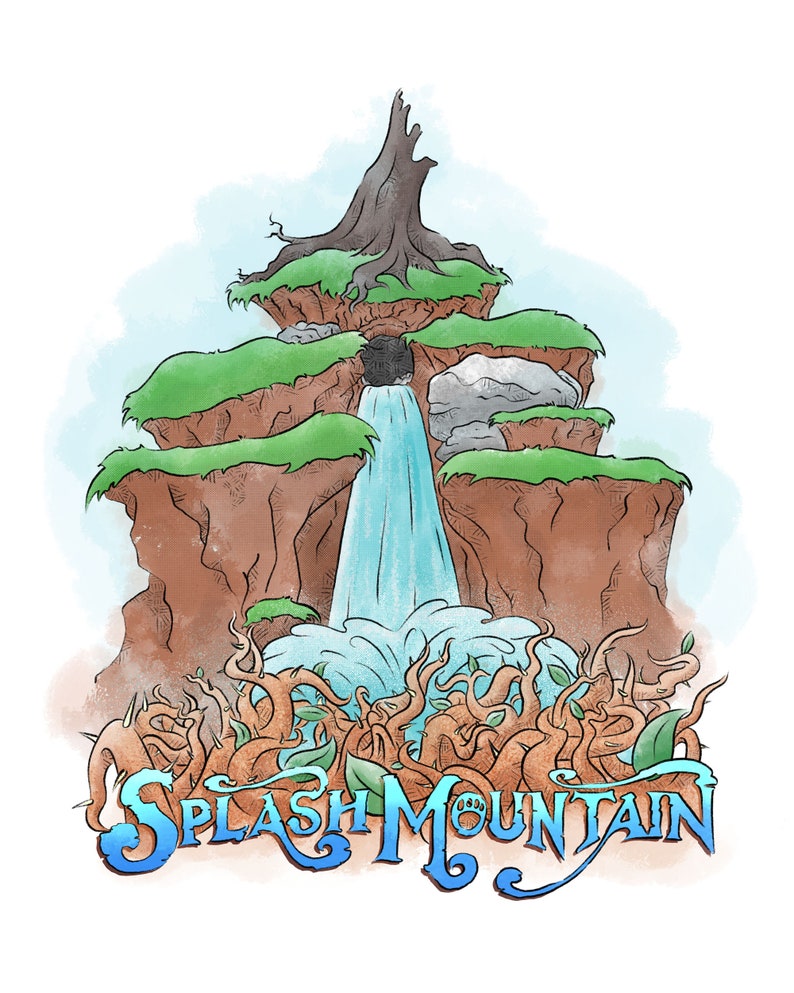 Splash Mountain Print, Wall Decor, Disney Art, Poster, Disney World ...