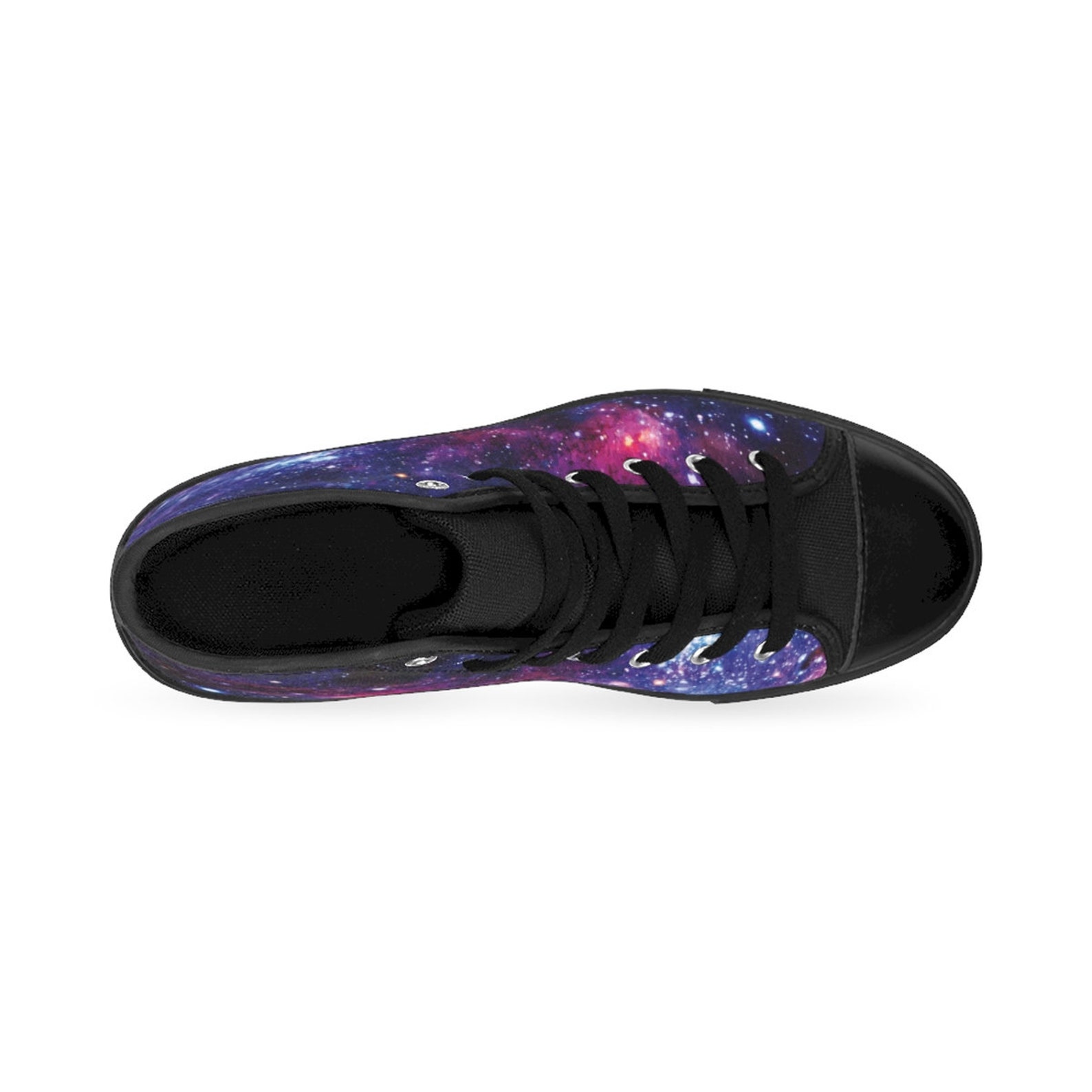 Galaxy Shoes Men's High Top Sneakers, Galaxy Print Trainers, Space ...
