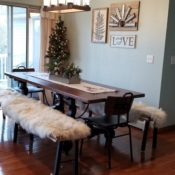 Sheepskin Bench - Etsy