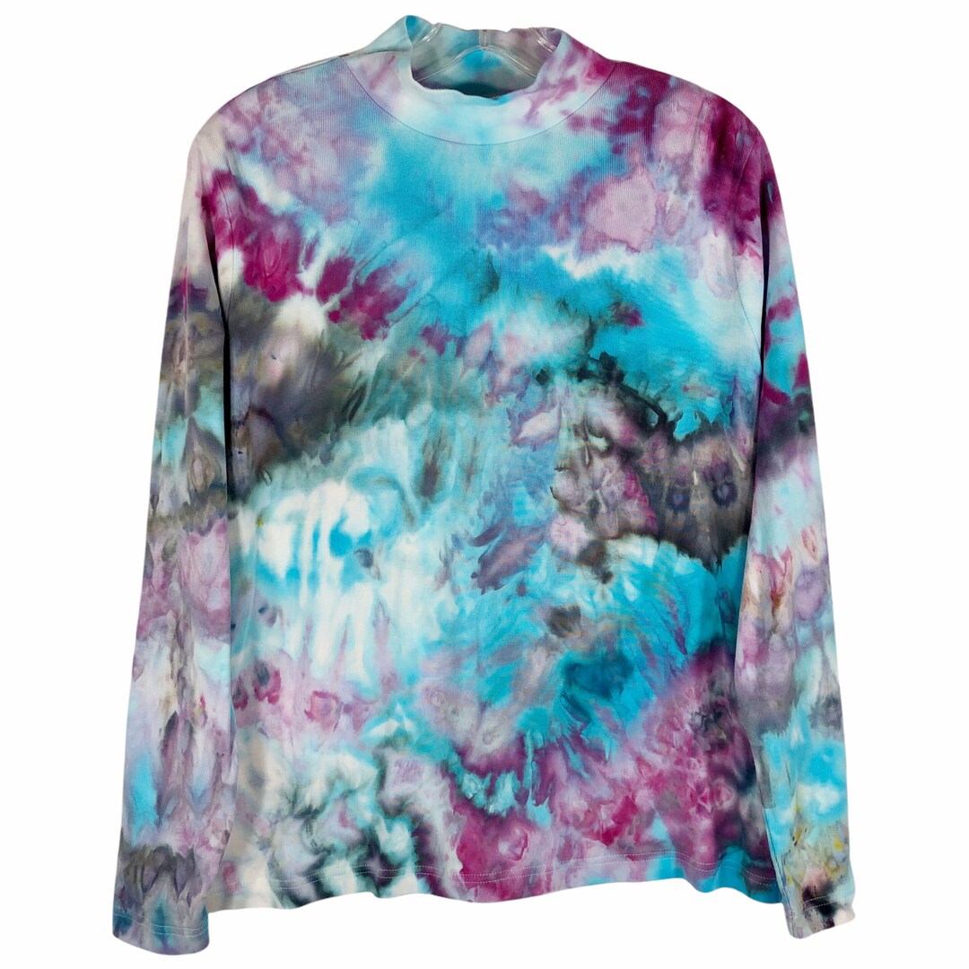 Pretty Symphony Tie Dye Kim Rogers Womens Size Large Top Tie Dyed Pink ...