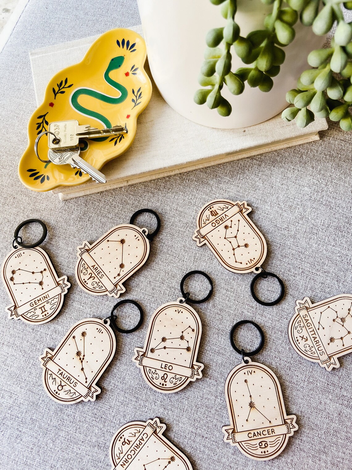 Zodiac Constellation Keychain Zodiac Sign Keychains | Etsy