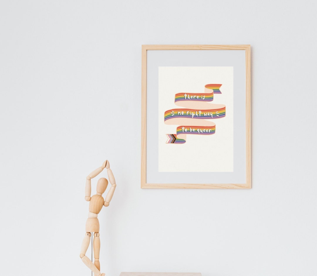 LGBTQ Digital Print Queer Design No Right Way to Be Queer Printable ...
