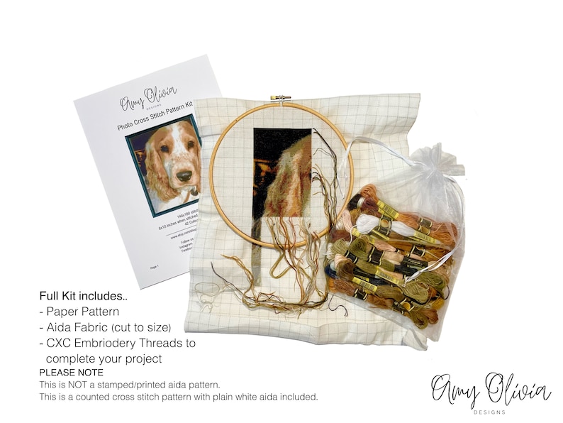 Custom Photo Cross Stitch Pattern Kit PDF Download Within 72 | Etsy UK